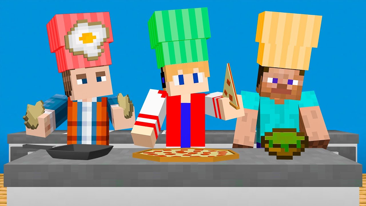 TRABALHANDO EM UM RESTAURANTE NO MINECRAFT - YouTube