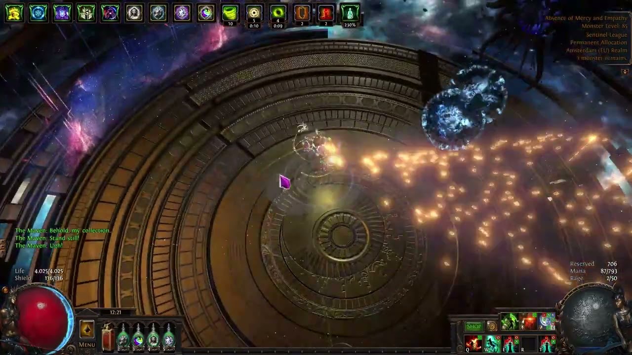 [PoE 3.18] Spectral Throw | Dex Stack | 163M DPS | Uber Maven in 46 Sec (No memory games) - YouTube