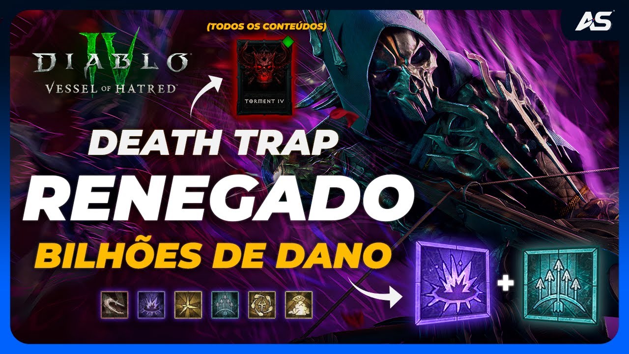 NOVO! Build TOP Renegado DEATH TRAP (Armadilha da morte) | Diablo 4 ...