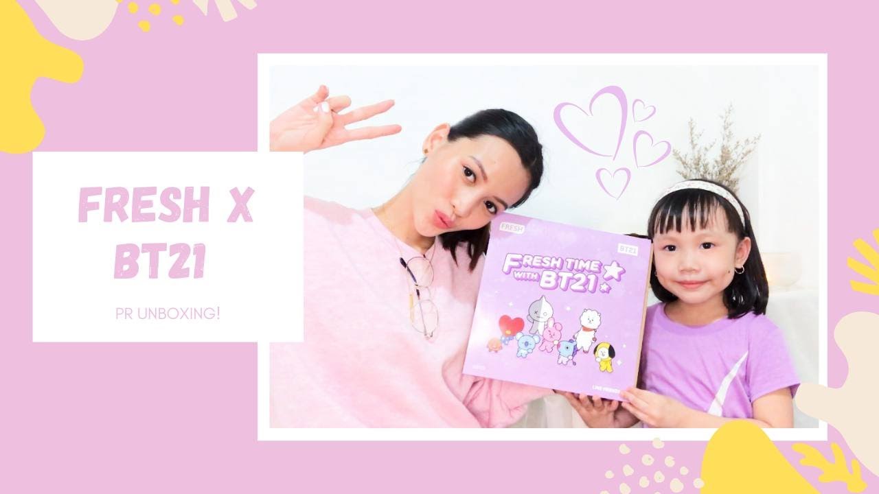 FRESH x BT21 PR KIT UNBOXING +moreeeeeee! - YouTube
