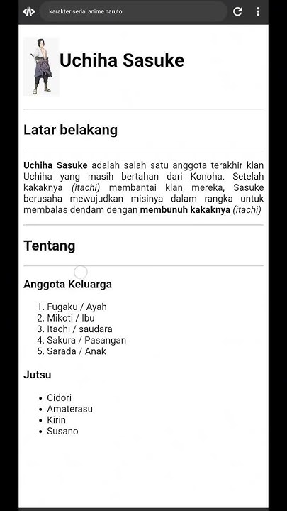 Lagi Belajar Html Eps 6 List Htmldasar Css Coding Sasuke Narutoshippuden Youtube