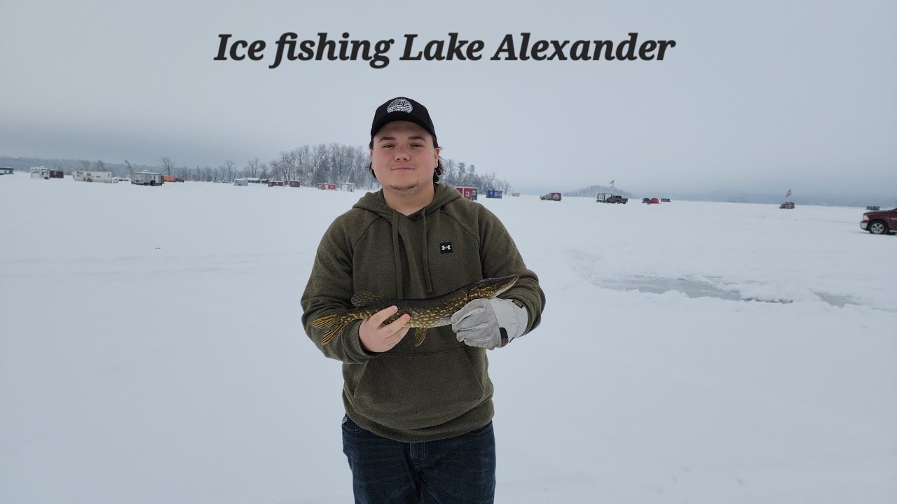 Ice Fishing (Lake Alexander) - YouTube