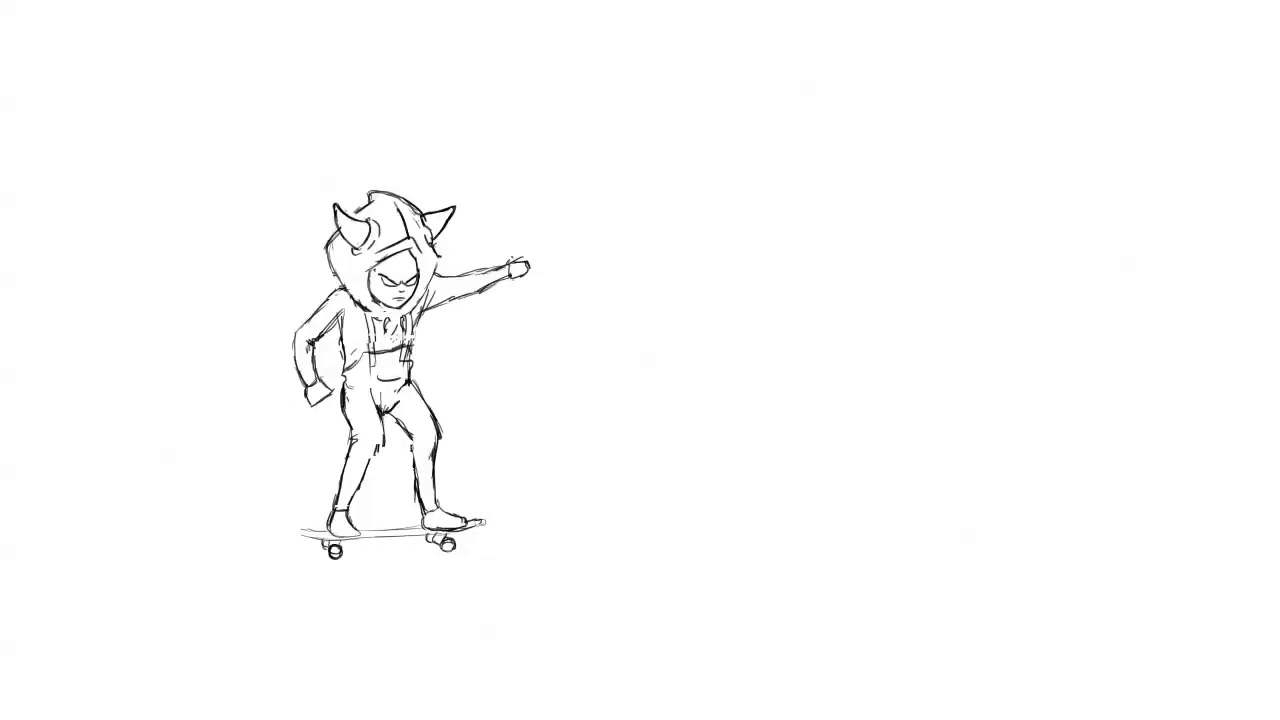 Skate trick 2d animation - YouTube