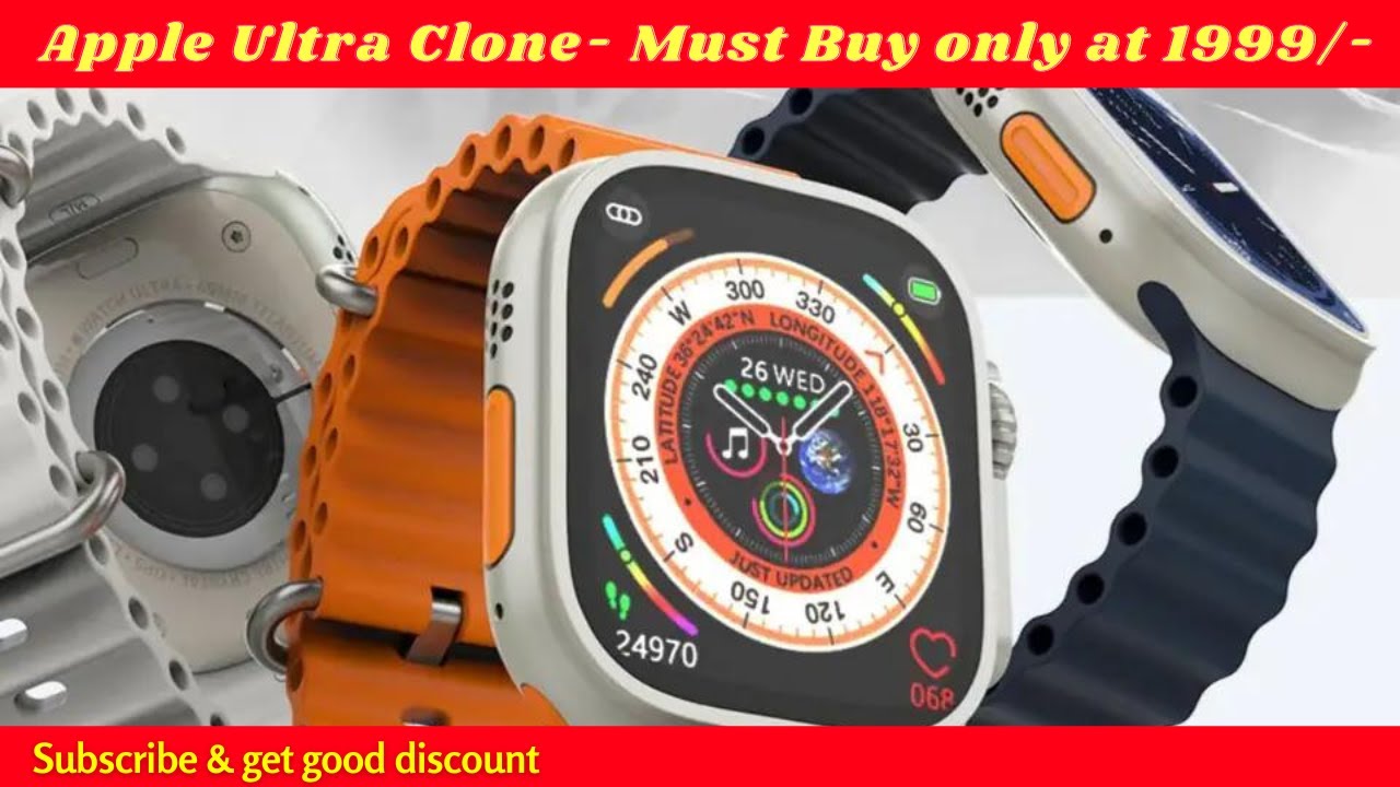Apple Ultra Smart watch clone | Apple Smart watch First Copy - YouTube