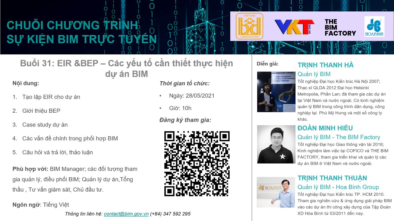 Online BIM Events-NR31: EIR &BEP – Các yếu tố cần thiết thực hiện dự án ...