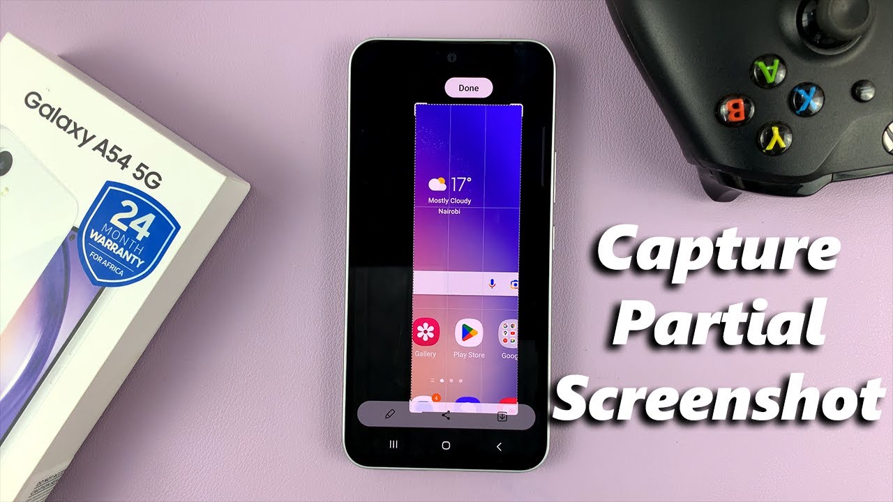 How To Take Partial Screenshots On Samsung Galaxy A54 5G - YouTube