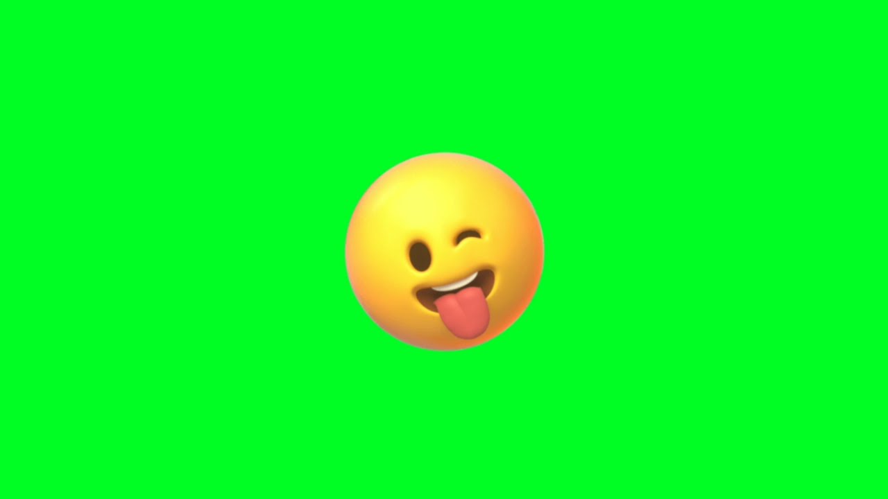 Funny Emoji green screen Animation effects overlay footage no copyright ...