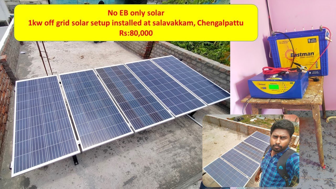 No EB connection only solar / 1kw off grid solar setup installed at ...