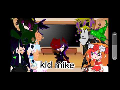 aftons + glitchtrap + ennard react to micheal aus/ aftons/ my au!/ gacha club