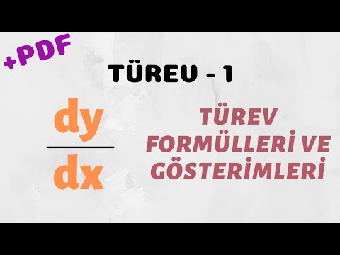 Türev - 1 (Türev Formülleri ve Gösterimleri)