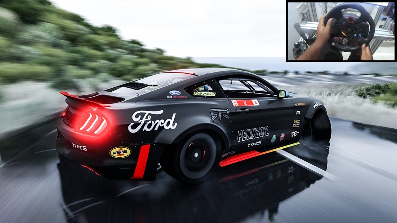 Drifting Adam LZ's Formula Drift Ford Mustang l Assetto Corsa (Logitech ...