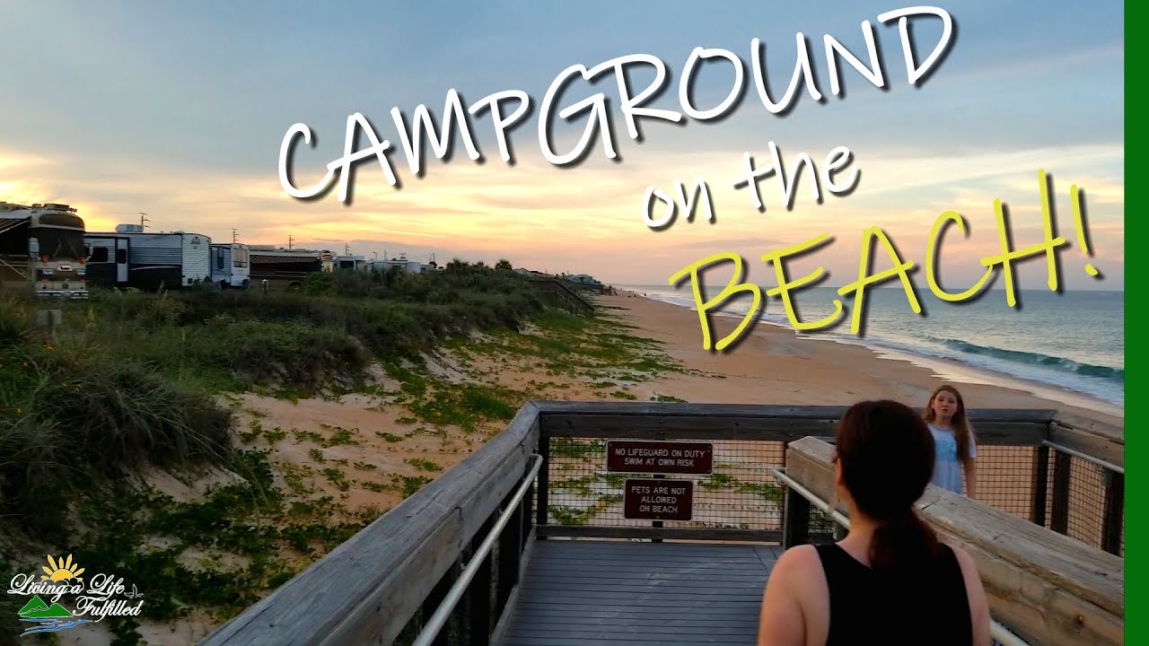 Beachfront camping at Gamble Rogers Memorial State Recreation Area ...