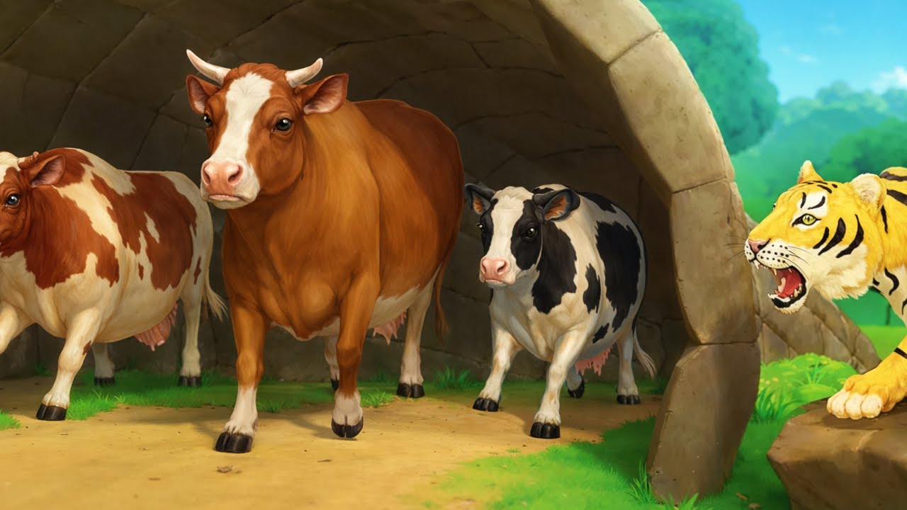Magical Color Cows Protect Their Space from a Tiger | Epic Wildlife ...