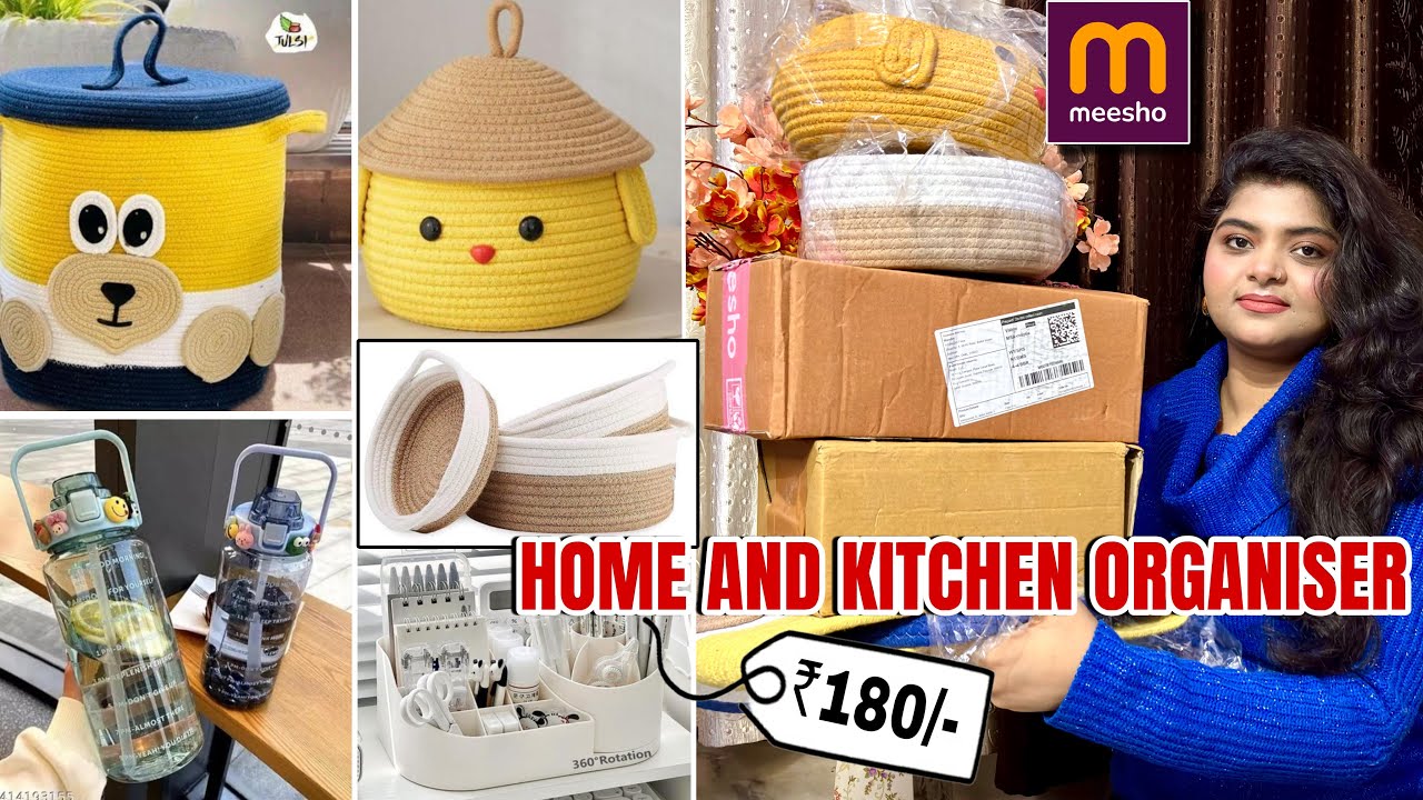 Meesho Home & Kitchen Organiser Haul | Wardrobe Organiser/Storage Boxes ...