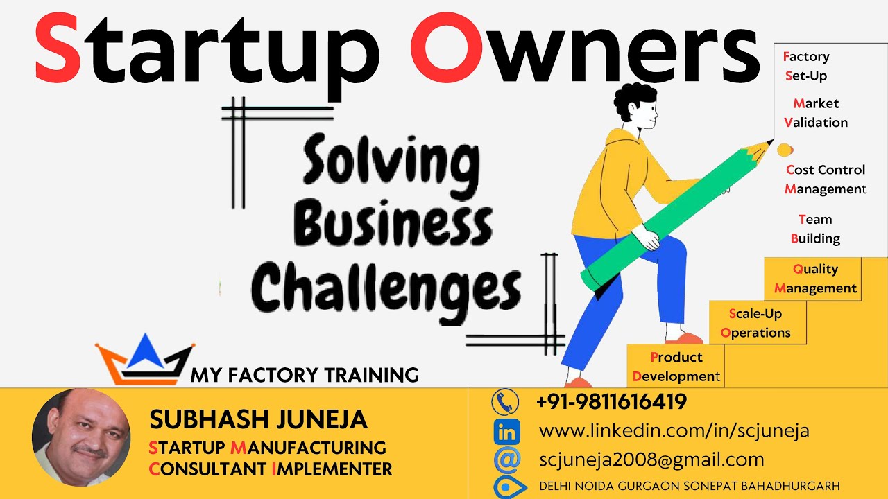 STARTUP BUSINESS OWNERS SOLVE YOUR BUSINESS CHALLENGES BY MANUFACTURING ...