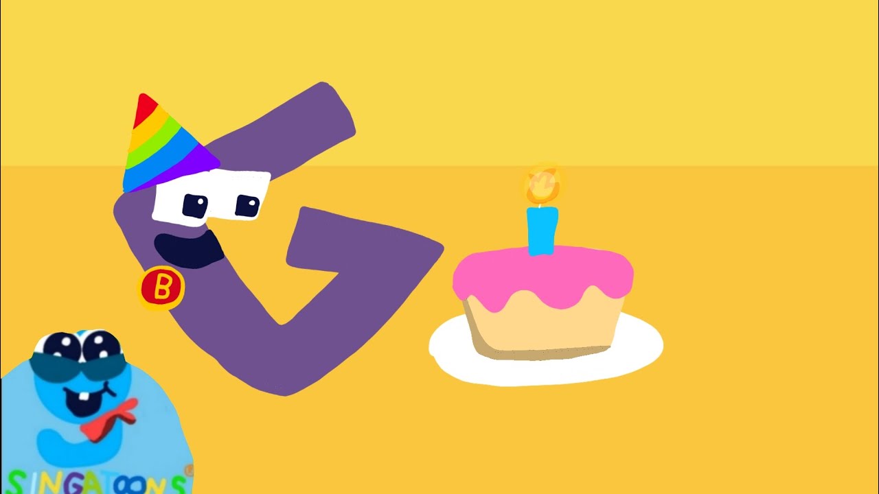 生日快乐 | Features alphabet lore G | 中国儿歌 | SINGATOONS - YouTube