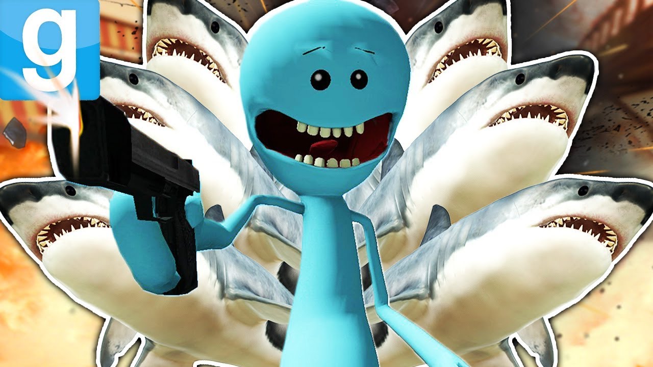 EXPLODING SHARKS DEATHMATCH!!! | Gmod Shark Gun Mini-Game (SHARKS ...