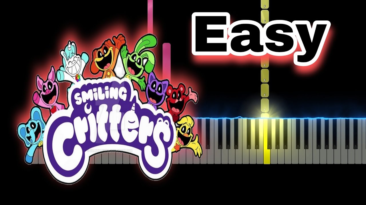 Smiling Critters Theme Easy Piano Tutorial Youtube