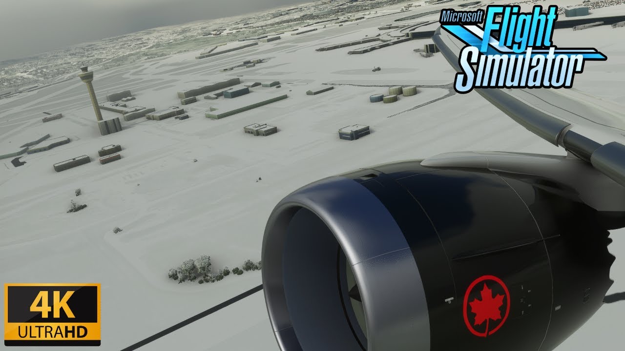 (4K) Air Canada 787-10 Winter Take-off from Calgary Airport | Microsoft ...