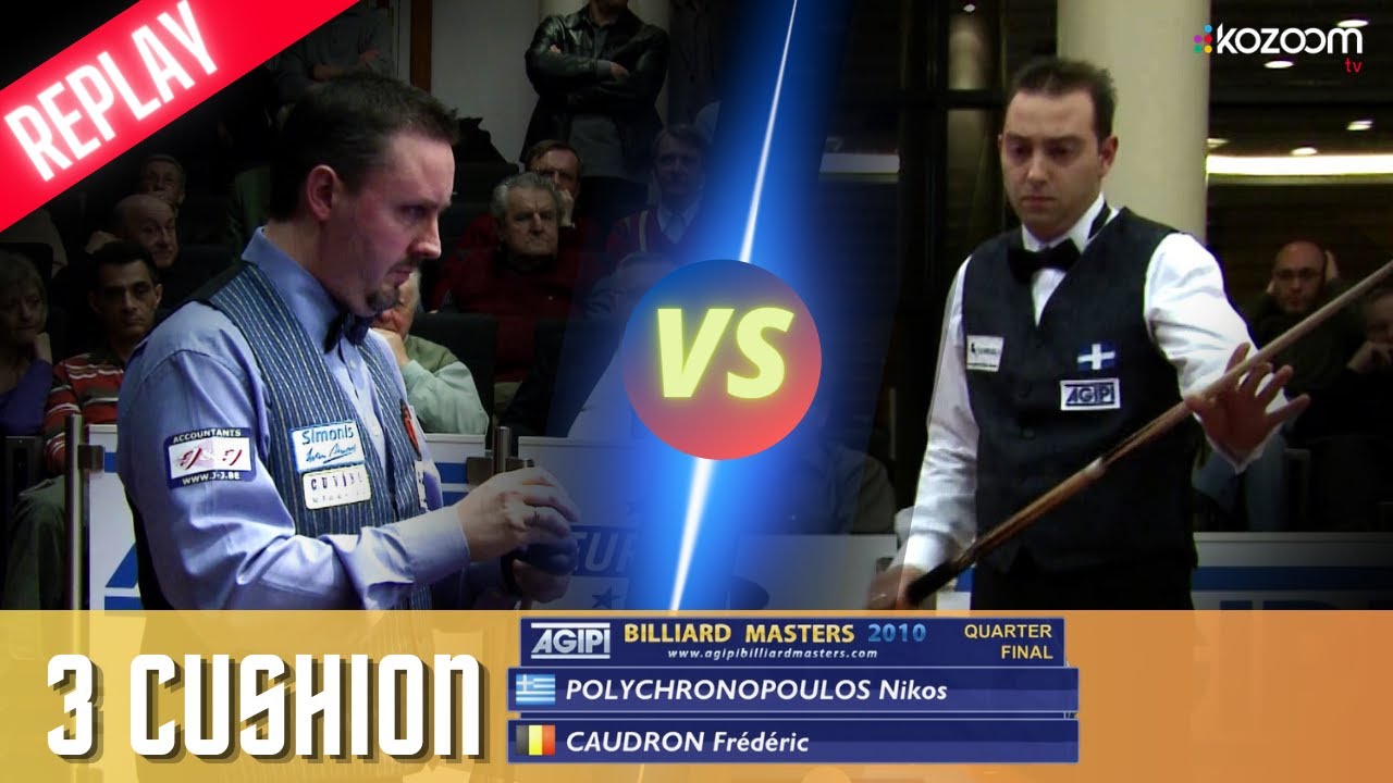 3 Cushion - AGIPI 2010 - Frédéric CAUDRON vs Nikos POLYCHRONOPOULOS - YouTube