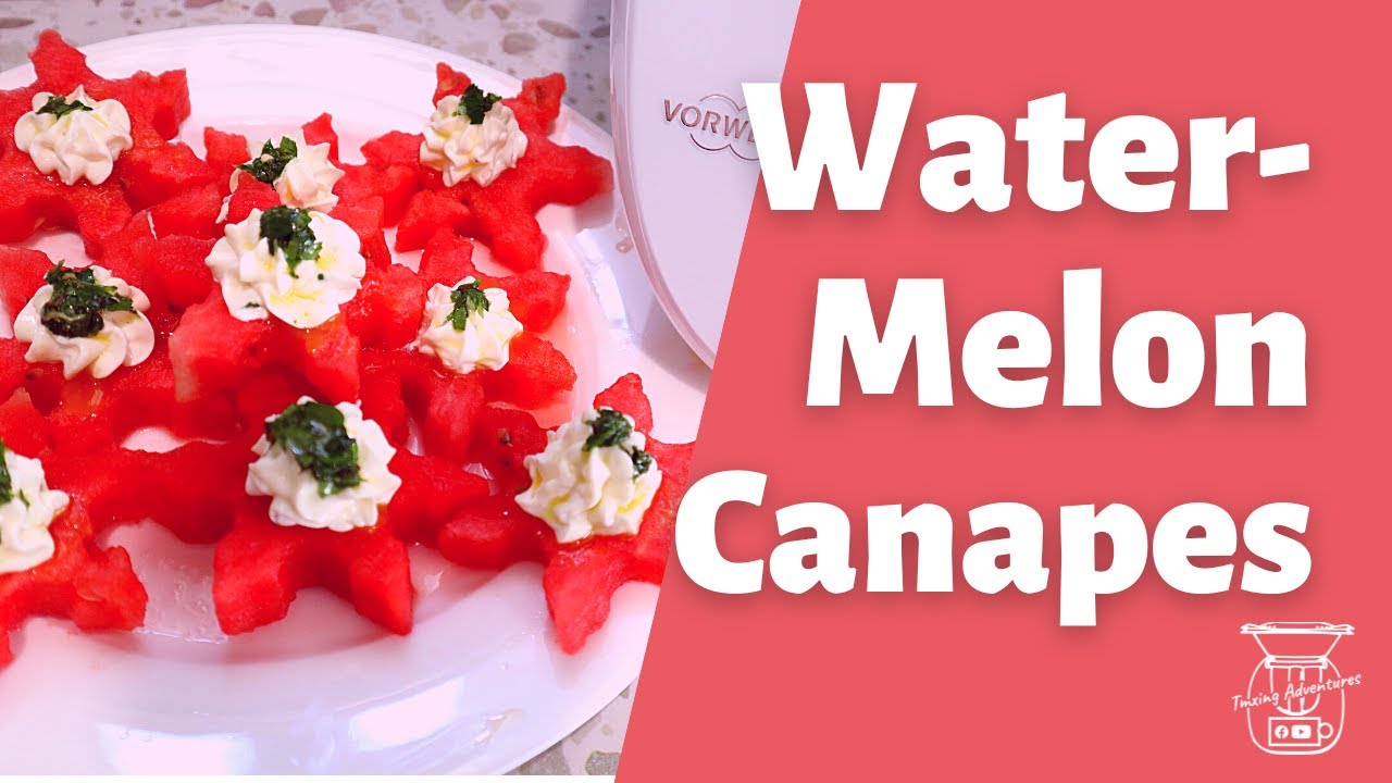 Watermelon Canapes with Whipped Feta | Fancy yet easy - YouTube