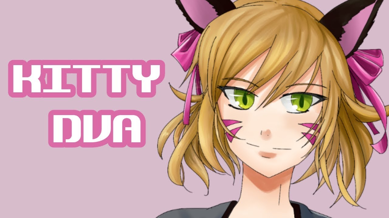 Kitty Cat DVA (Overwatch) Speedpaint - YouTube