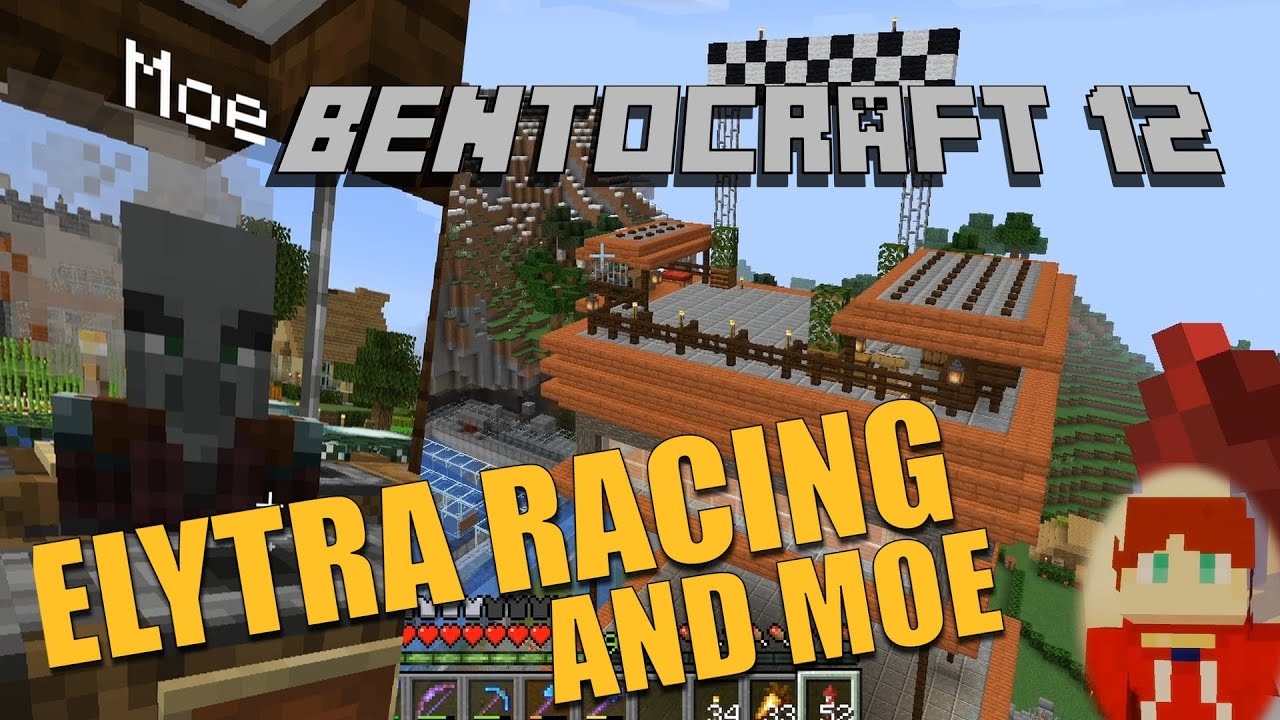 Bentocraft 12 - The Bento Blitz Elytra Racing Course & Moe (Minecraft 1 15 1 Java SMP) - YouTube