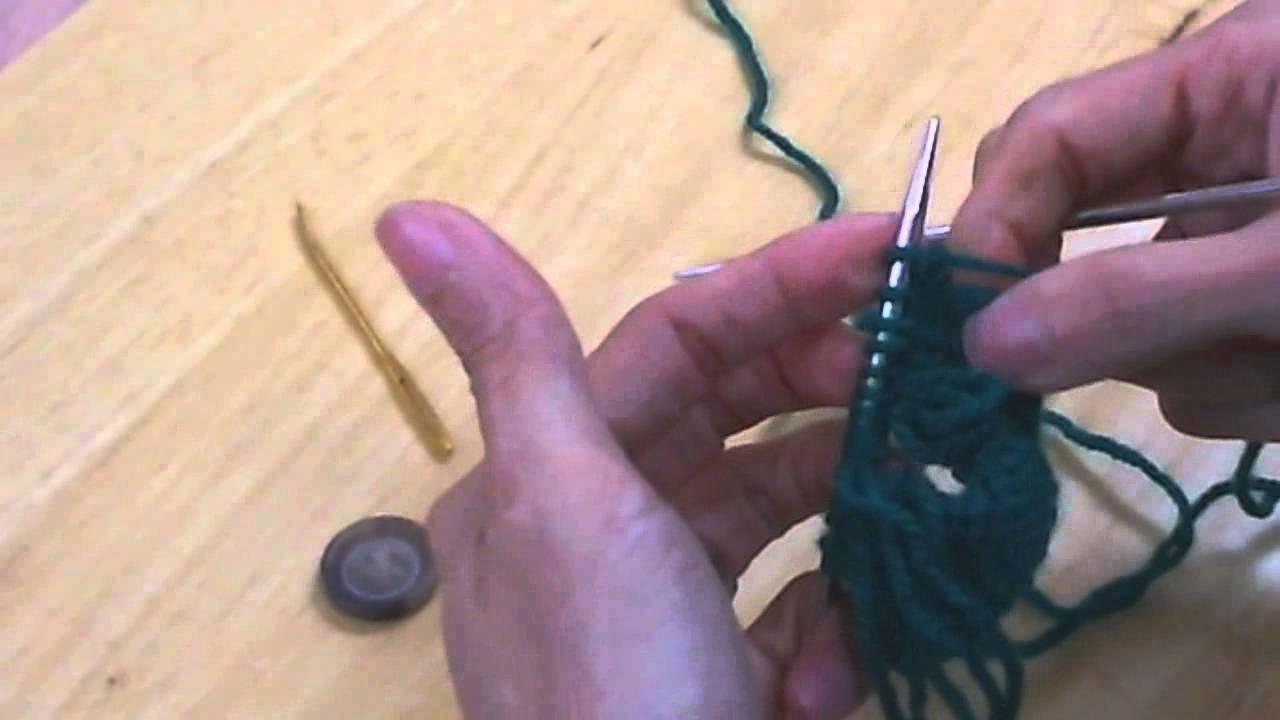 How To Knit a Button Hole - YouTube