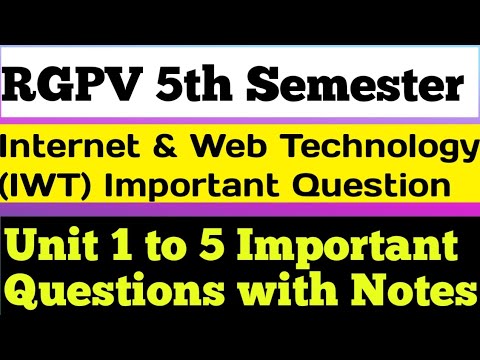 Internet & Web Technology Important Questions | RGPV BTech 5th Semester ...