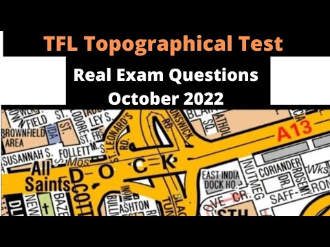 TFL topographical test 2022 / Real exam question October 2022 /Route ...