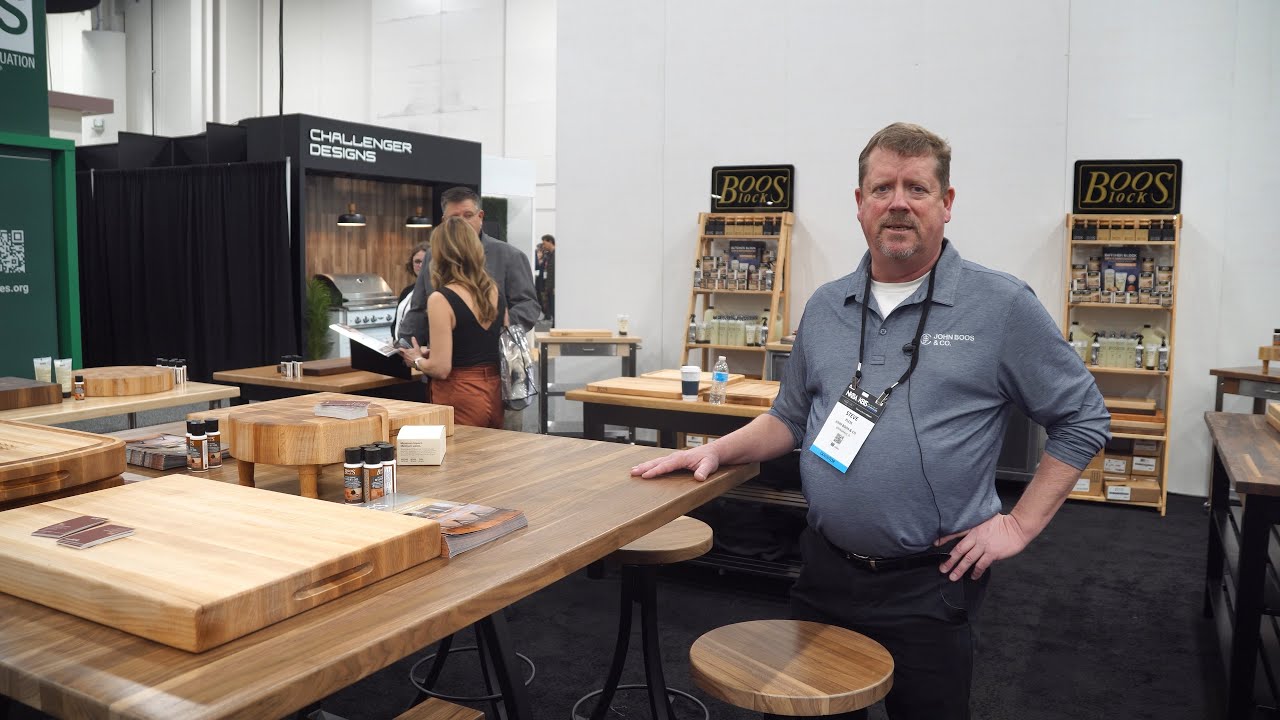 KBIS / IBS - John Boos & Co Butcher Block Countertops - YouTube
