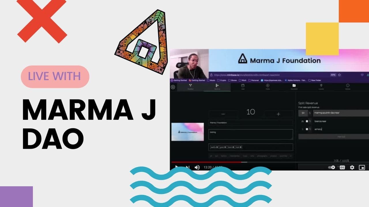 Marma J DAO Live - Mintbase / Letsbbcreativ - YouTube