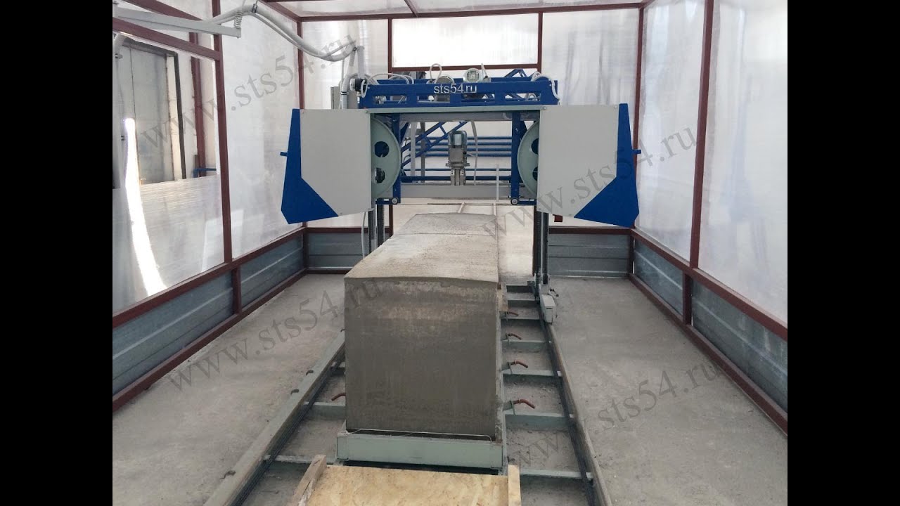 AAC, CLC Concrete Block Cutting machine with program control - YouTube