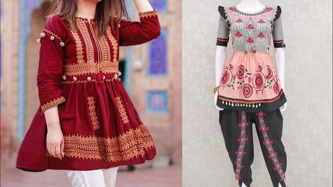 Embroadery short frocks for girls | short frocks for this summer - YouTube