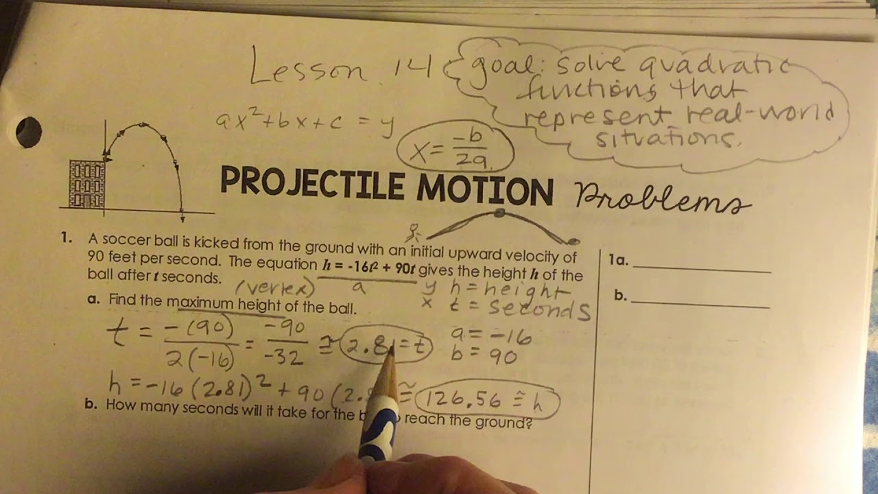 Projectile Motion Equations In Feet