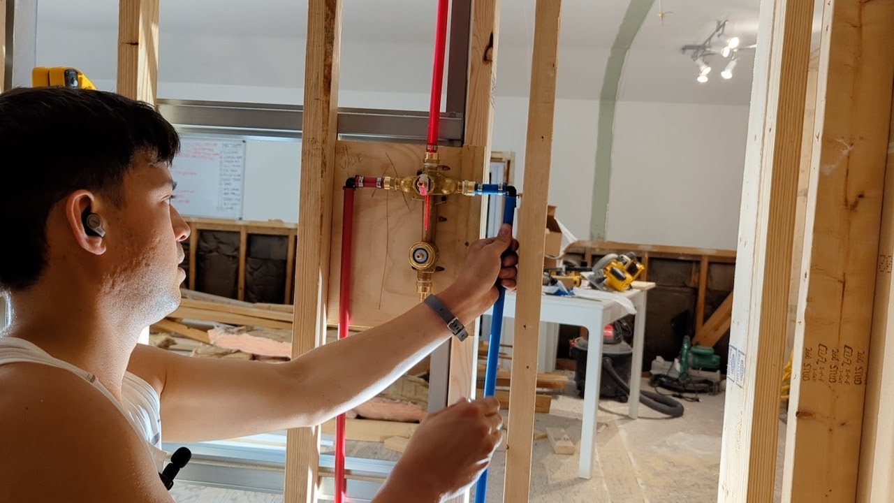 How to Install PEX Shower Valve - YouTube