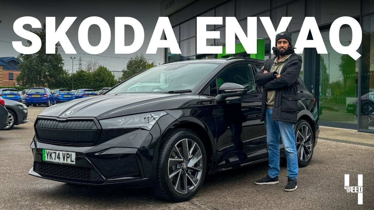 Skoda Enyaq 85x SportLine Plus Review | First Drive | Exterior and Interior Walkaroun - YouTube