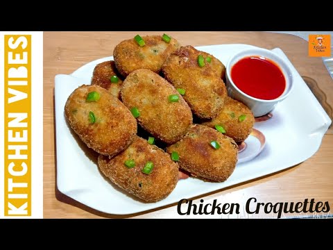 Chicken Croquettes | Crunchy, Tasty and Crispy Recipe | Kitchen Vibes ...