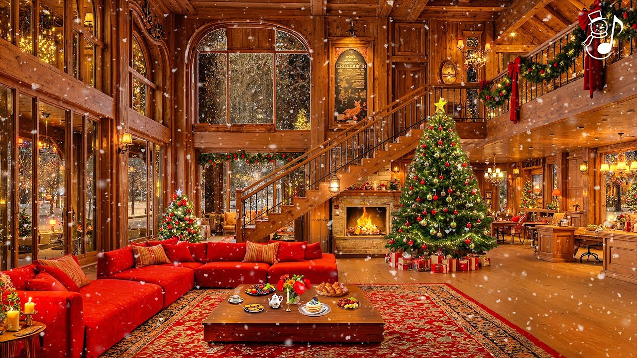 Soothing Christmas Ambience 🌲Instrumental Christmas Music With ...
