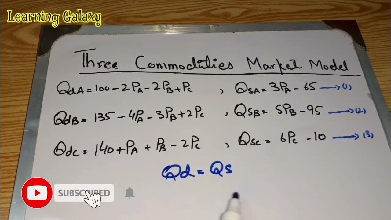 Three Commodities Market Model | Advanced Mathematics | Solved Past ...