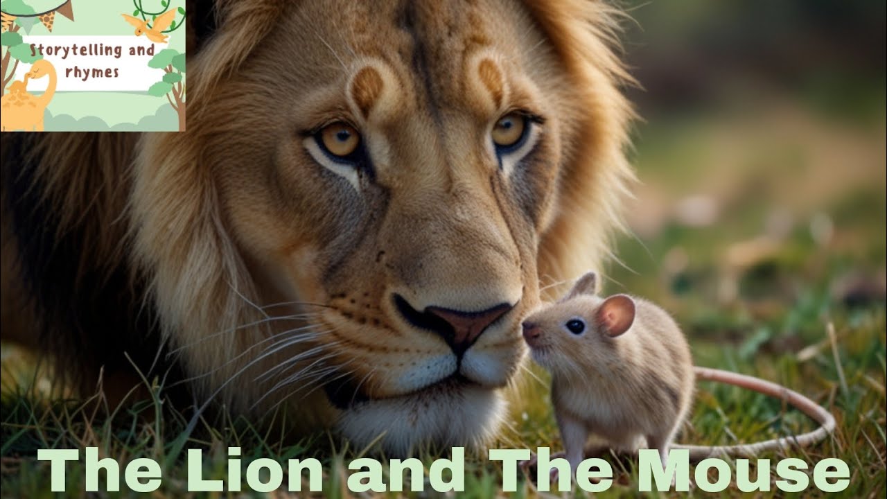 The Lion and The Mouse English story for kids - YouTube