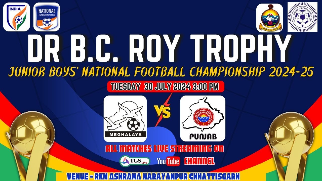 MEGHALAYA vs PUNJAB_DR B.C. ROY TROPHY JUNIOR BOYS' NFC 2024 | | LIVE ...