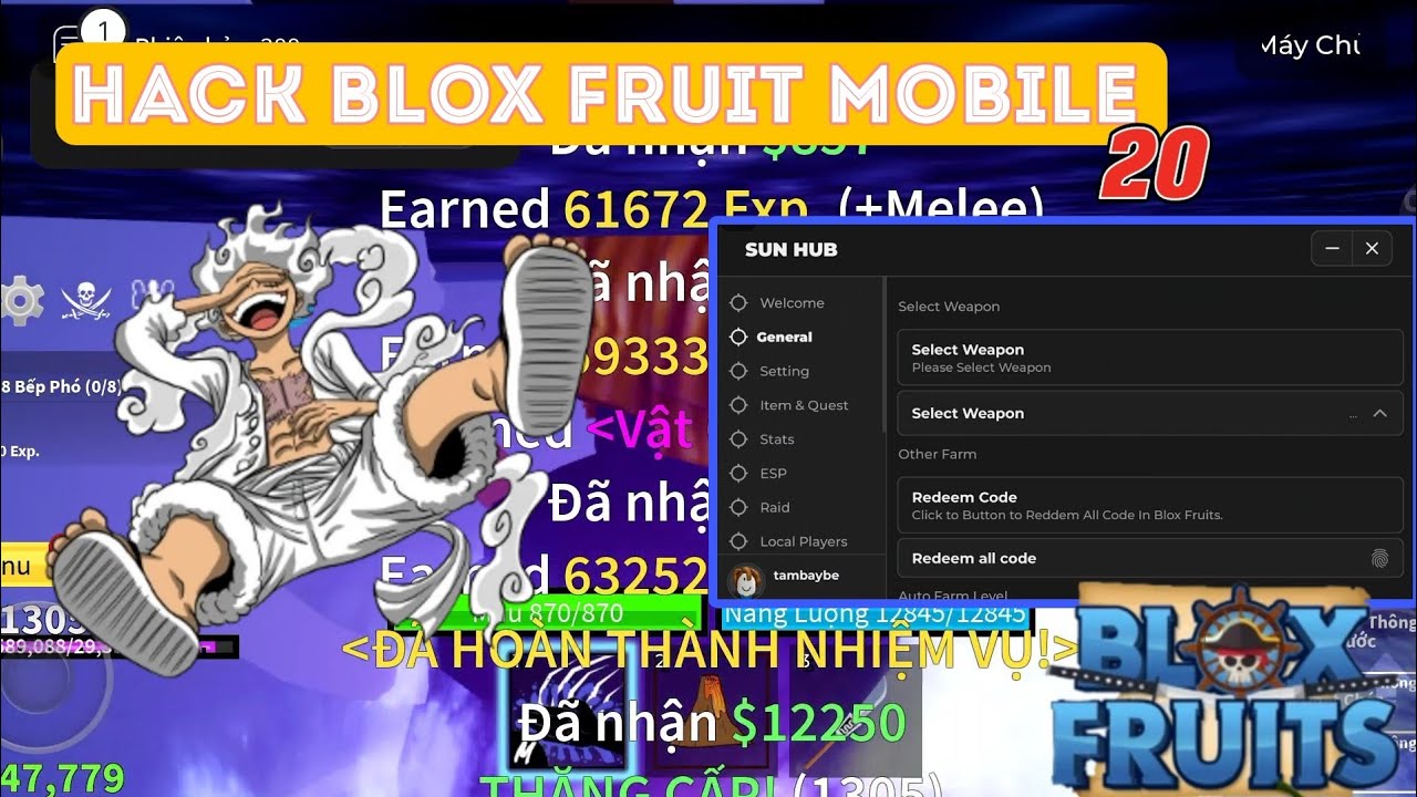 HACK BLOX FRUIT MOBILE | AUTO FARM LEVEL | AUTO FARM MASTERY | PVP ...