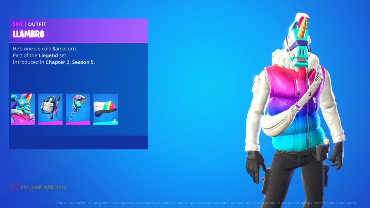 *NEW* Fortnite Crew Pack LLAMBRO Skin Set Overview! Fortnite Battle ...
