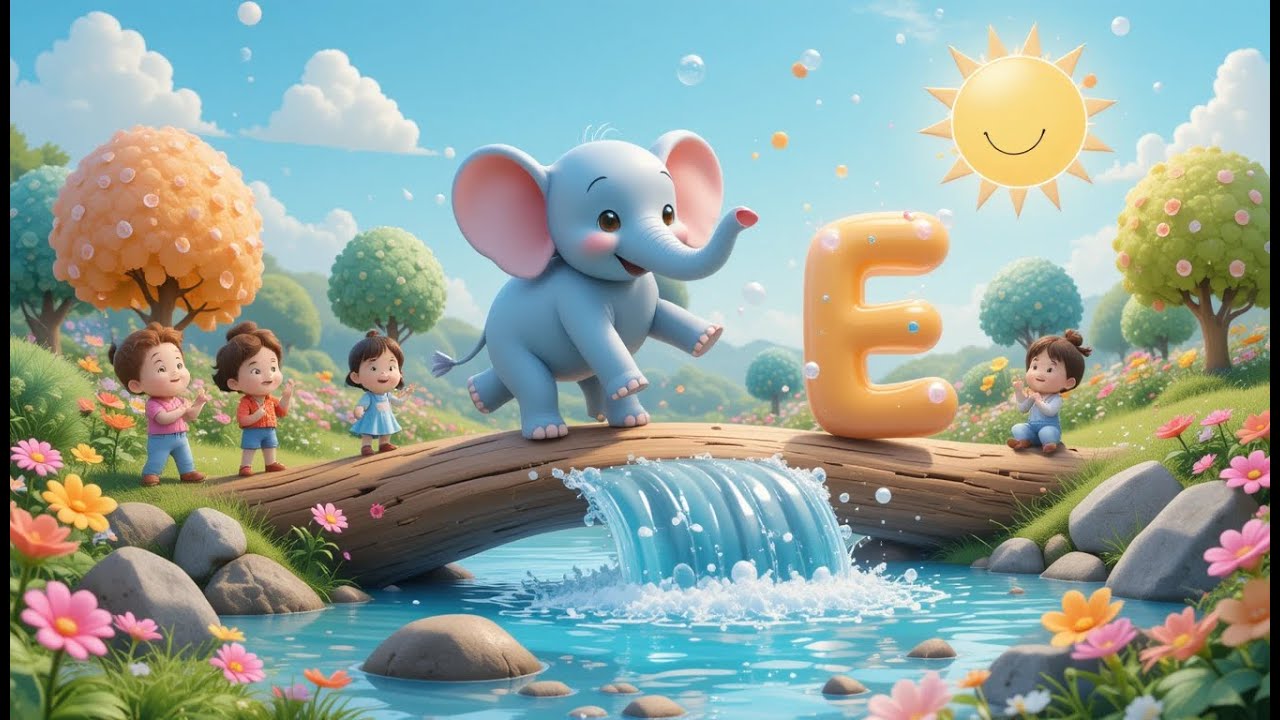E is for Elephant - ABC Song for Kids | Learn Alphabet with Animals ...