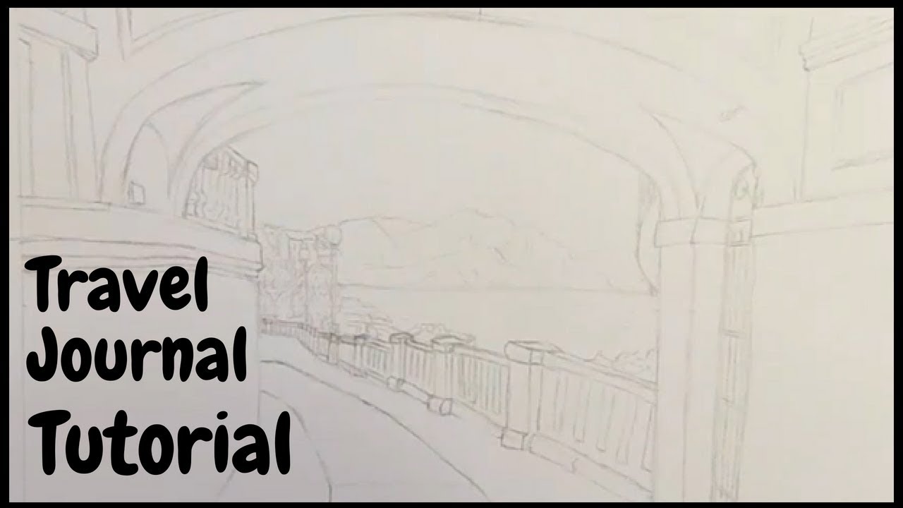 Video tutorial of How To Draw a Landscape, Drawing an Archway (CONTOUR ...