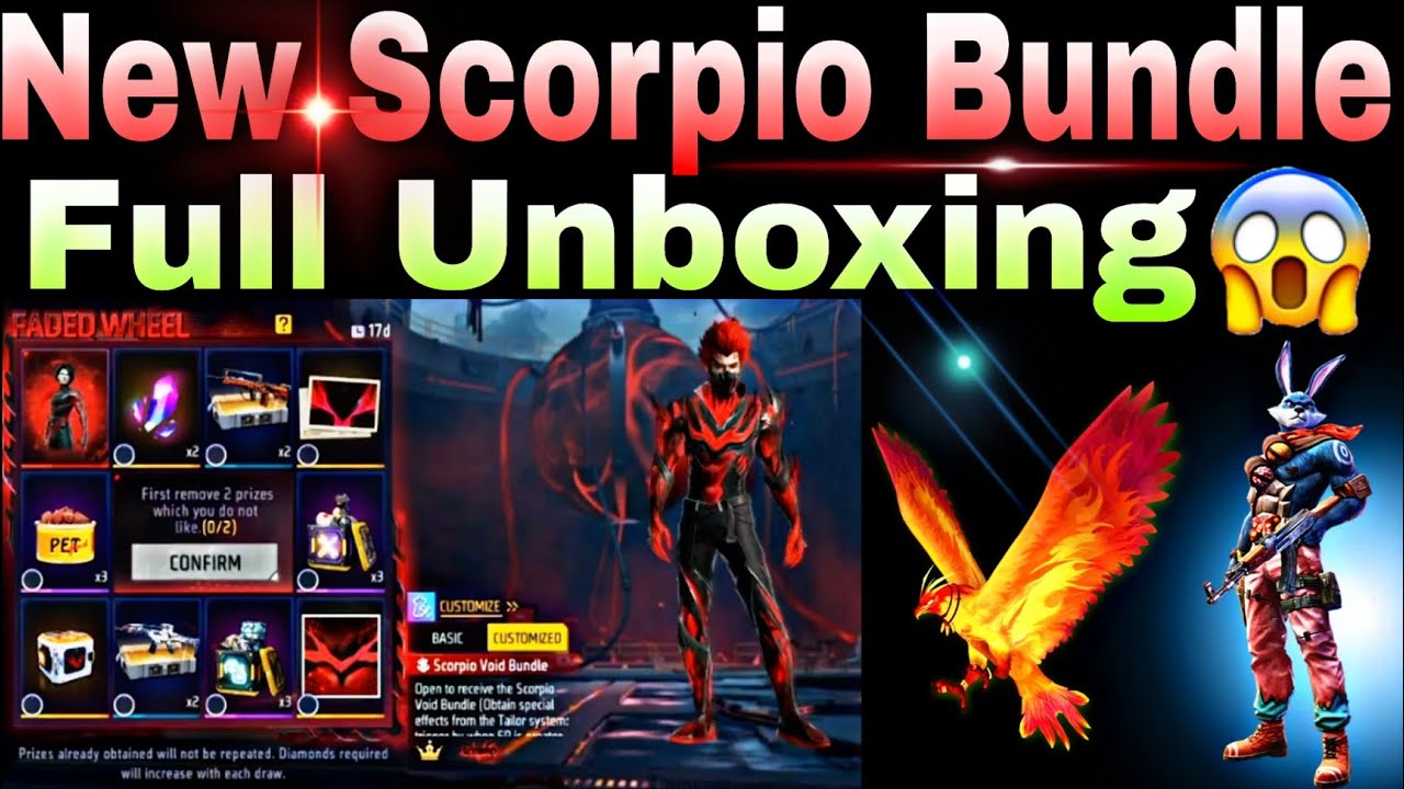 New Scorpio Bundle 😱 Full Unboxing @ALTERNATEGAMERE #freefiremax # ...