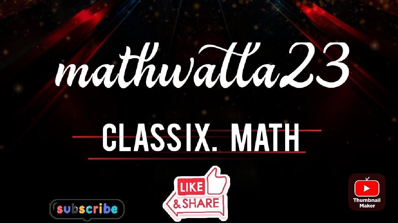 Class IX math - YouTube