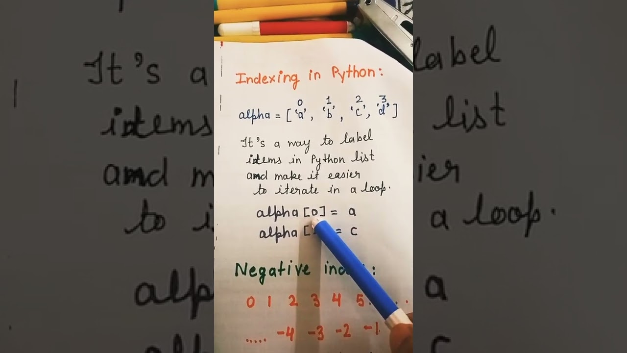 What Is Negative Index In Python 3 8 Indexing In Python Lists YouTube What Is Negative Index In Python 3 8 Indexing In Python Lists YouTube