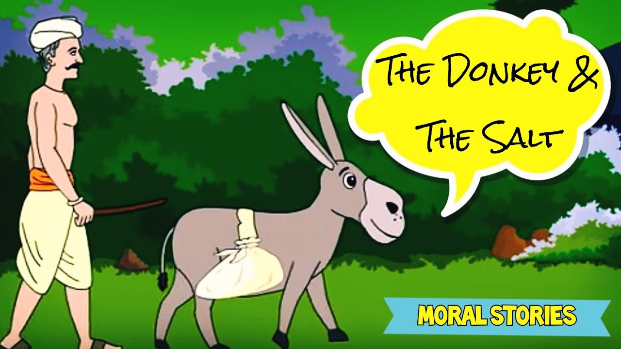 The Donkey and The Salt | Aesop Fables | The Foolish Donkey | Moral ...